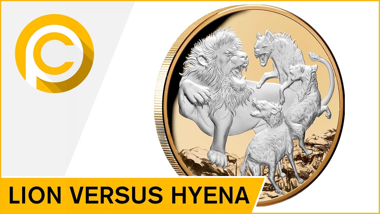 🦁 LION VERSUS HYENA 🦁 Predators 5 Oz Silver Coin 10$ Niue 2022 - YouTube