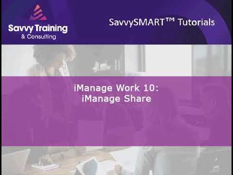 iManage Work 10: iManage Share - YouTube
