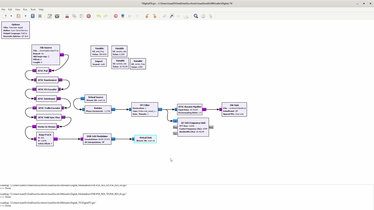 GNU radio tv digital - YouTube
