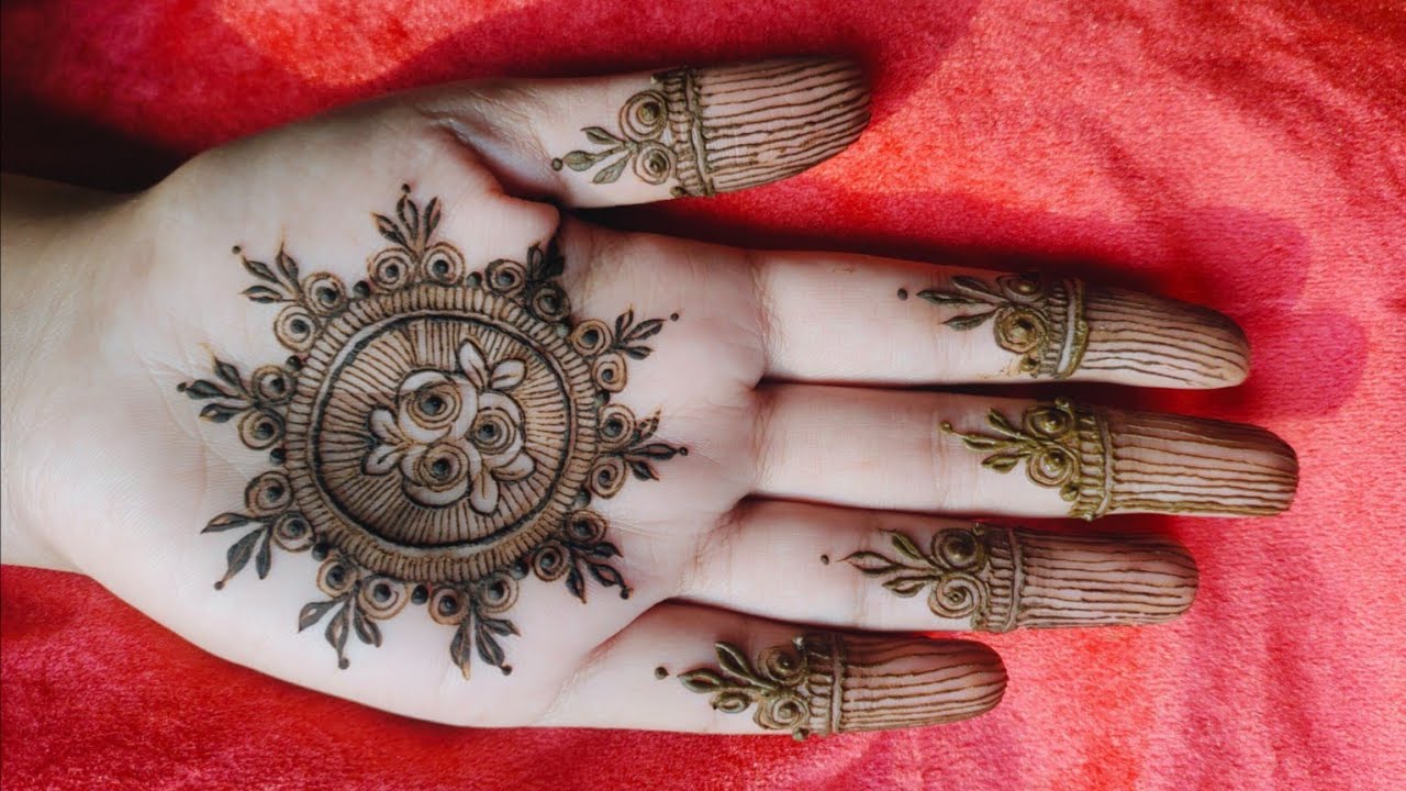 Easy and beautiful mehndi design| mandala design for front hand ...