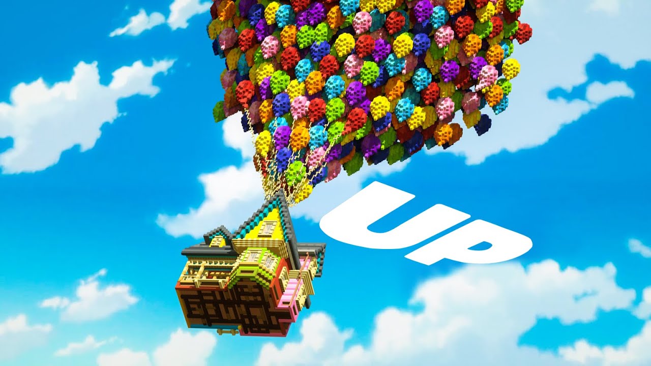 I recreated the house from UP in Minecraft - YouTube