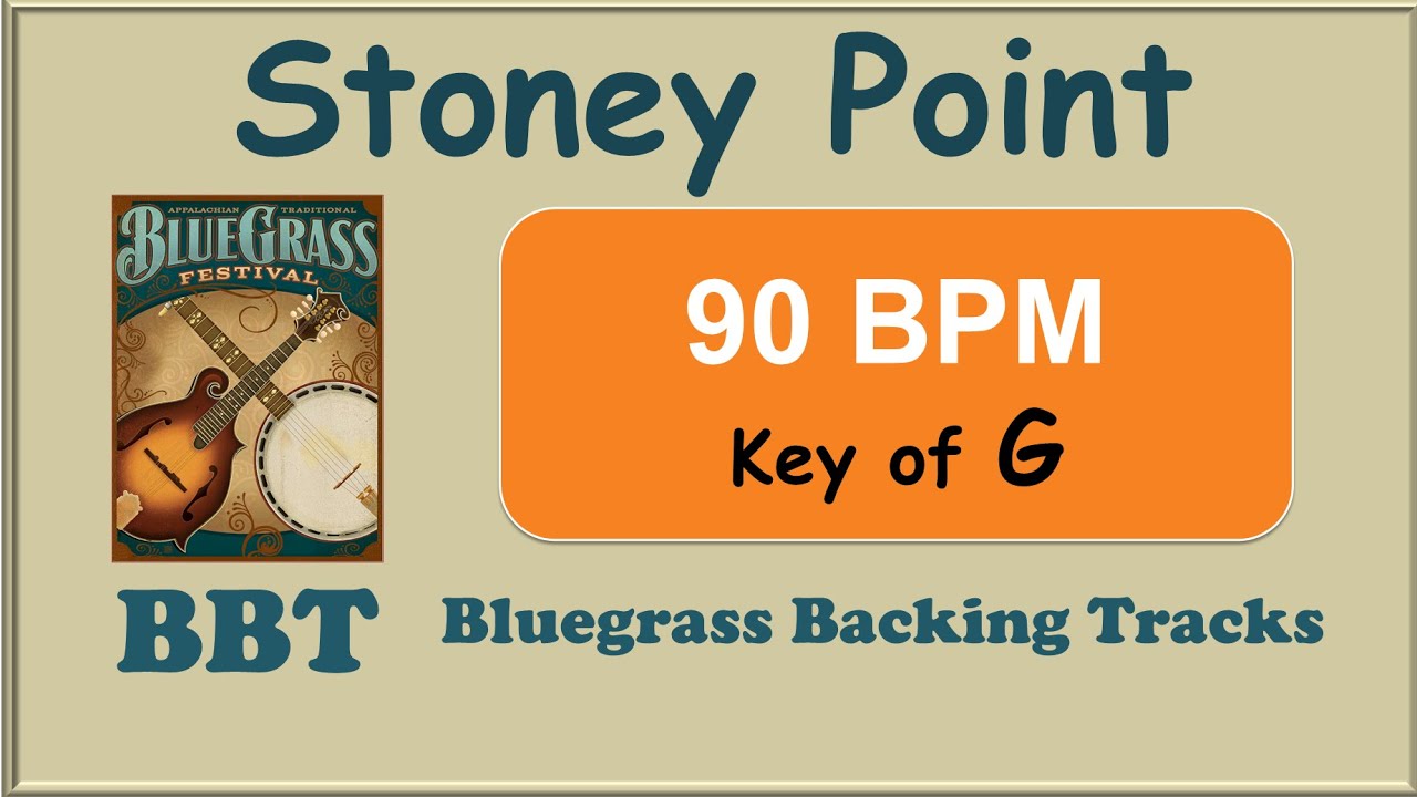 Stoney Point 90 BPM bluegrass backing track - YouTube