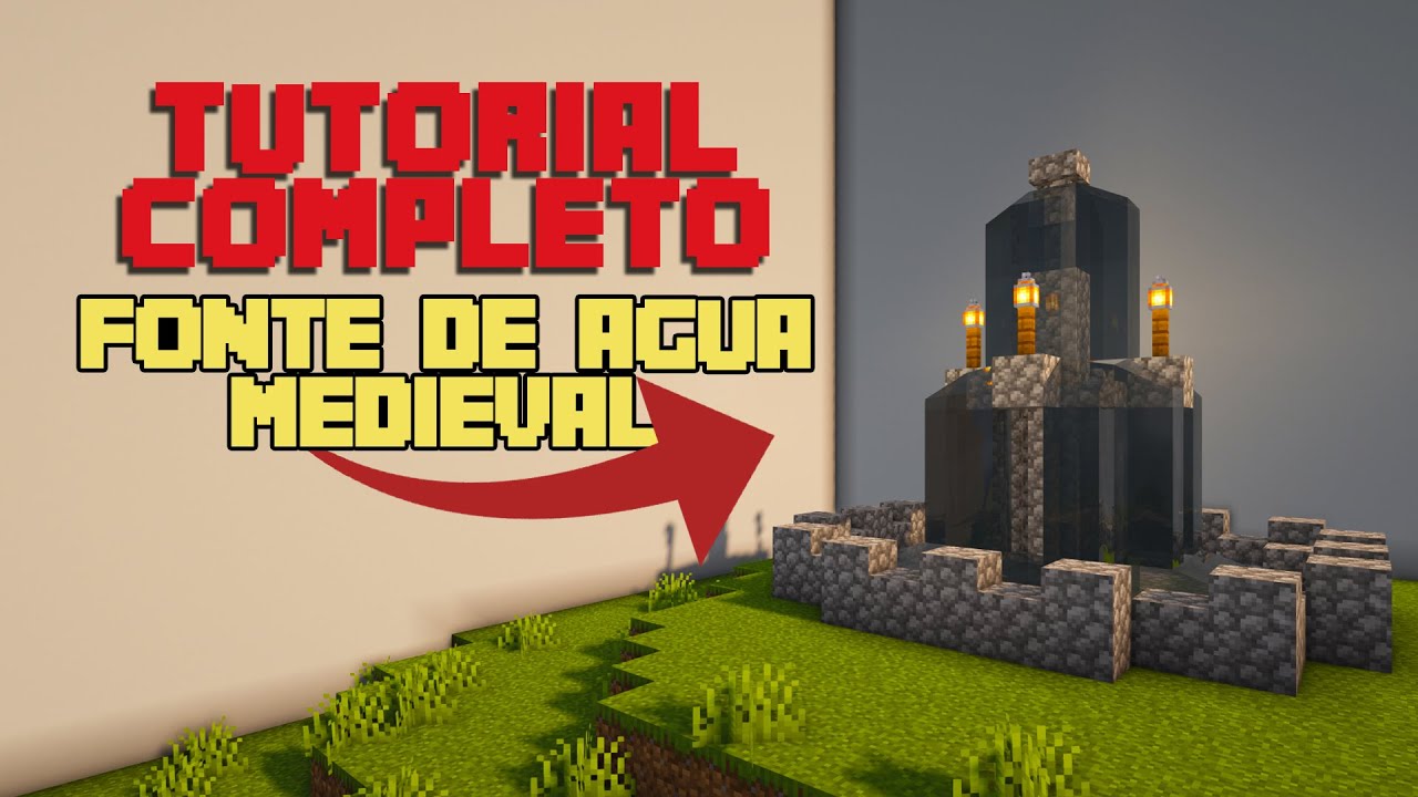 MINECRAFT - TUTORIAL FONTE DE AGUA MEDIEVAL! - YouTube
