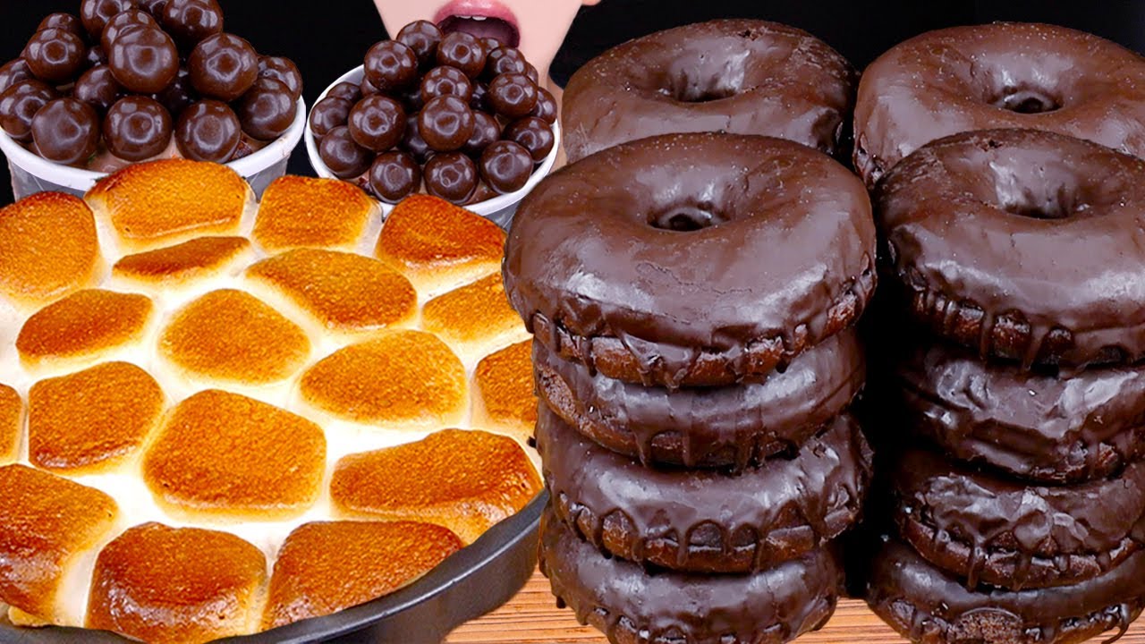 Asmr Maltesers Kitkat Chocolate Doughnut Magnum Ice Cream Smores Dip