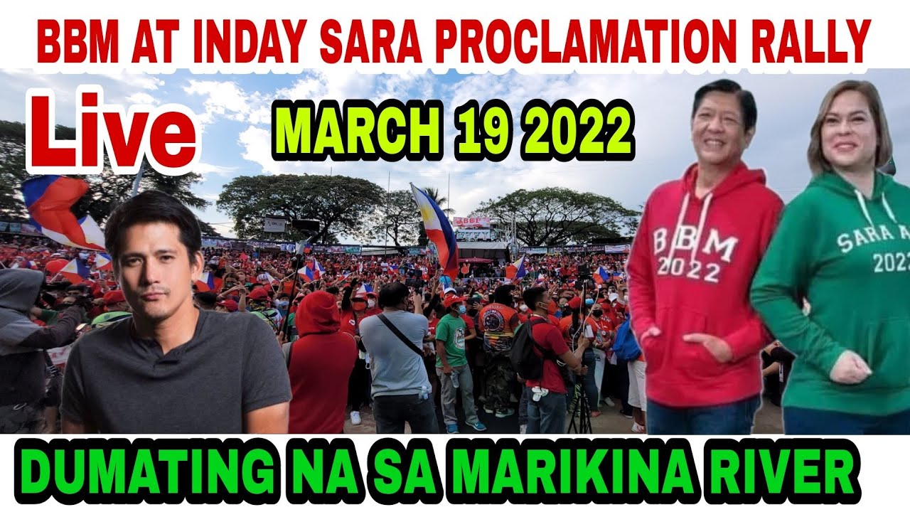 LIVE BBM AT INDAY SARA PROCLAMATION RALLY| MARIKINA - YouTube