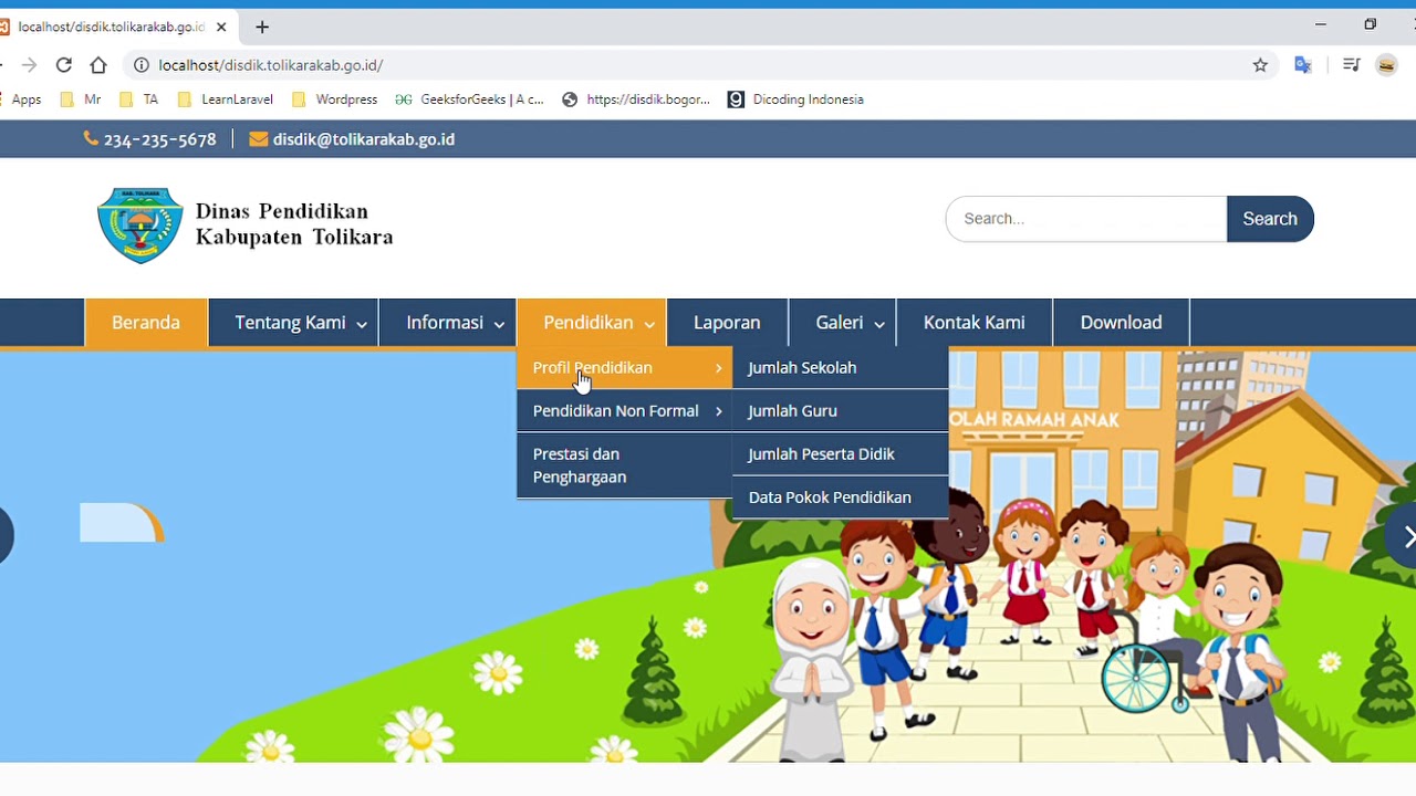 Demo example website for office Dinas Pendidikan Kabupaten Tolikara ...