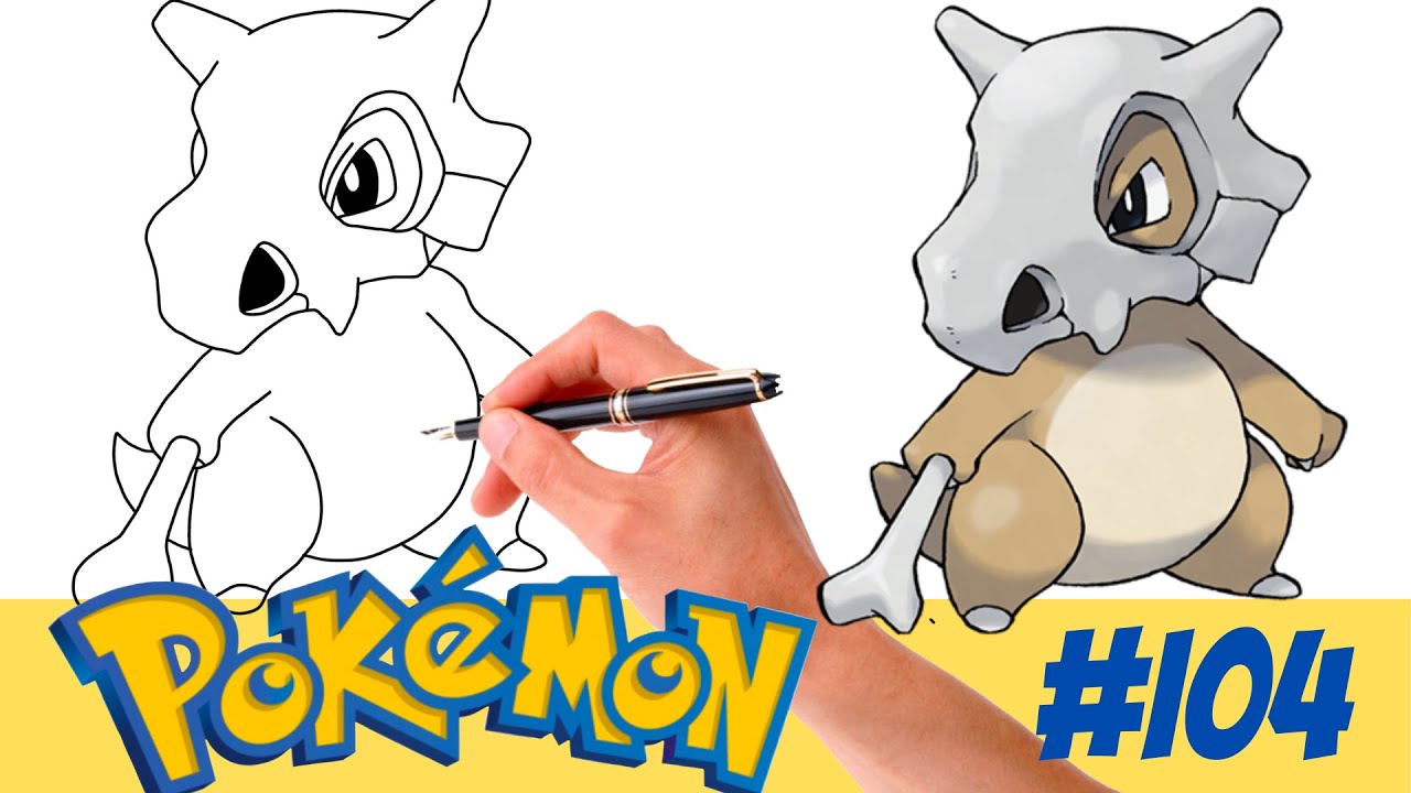 Cómo dibujar CUBONE POKEMON #104 | FÁCIL | Generación 1 - YouTube