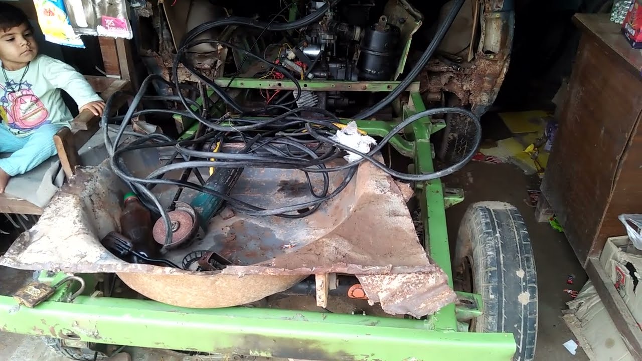 6 wheeler Double engine car| front 800cc engine back 200cc - YouTube