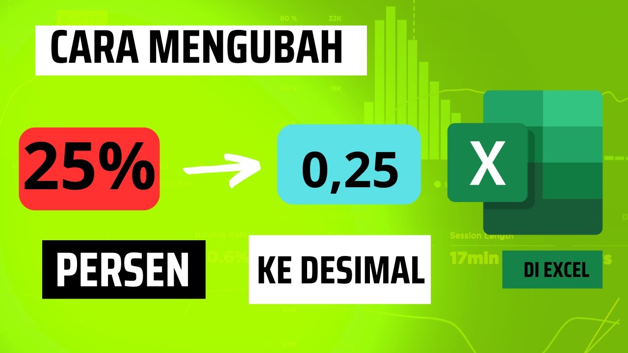 Cara Mengubah Persen Ke Desimal Di Excel - YouTube