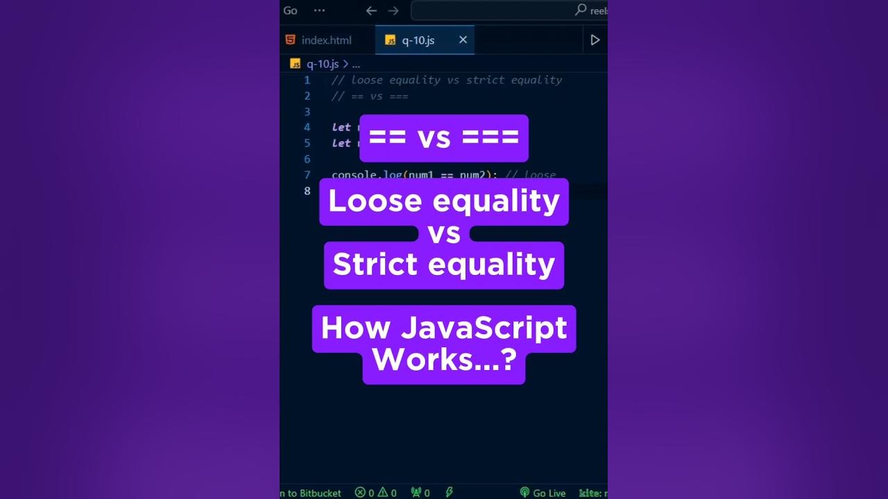 == vs === in javascript #javascript #tips #tipsandtricks #interview #interviewquestions - YouTube