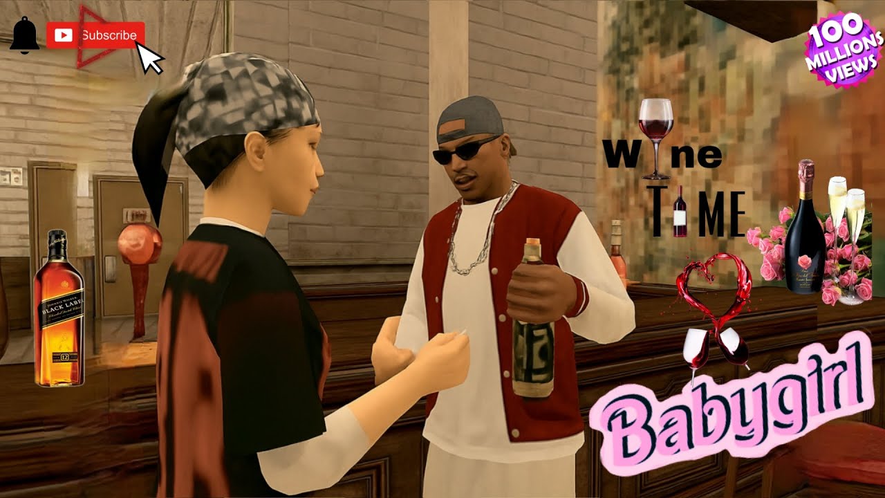 CJ Dating with girlfriend enjoying Wine 🍷 Romantic sence - YouTube
