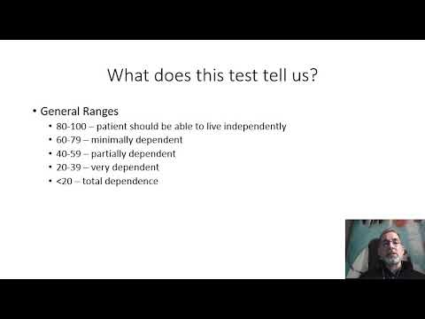 How to Interpret - The Barthel Index