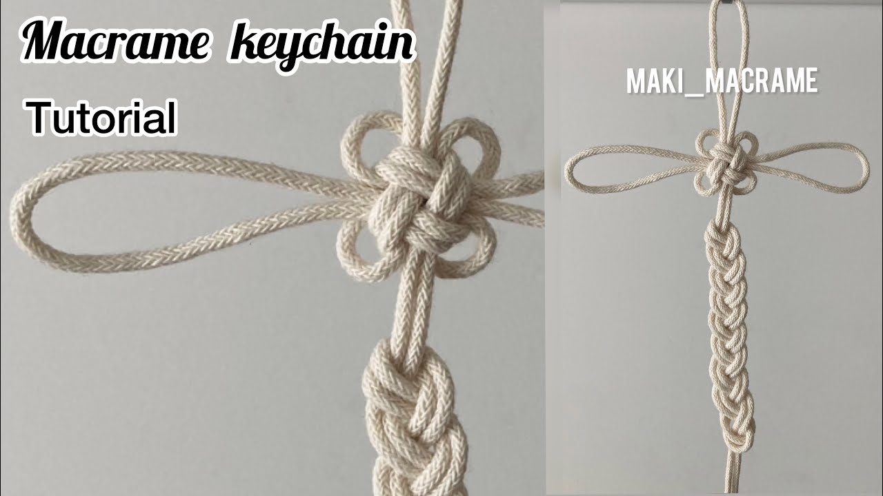 Macrame keychain | macrame tutorial | Chinese good luck knot - YouTube