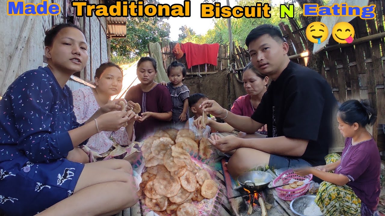 We Made Local Traditional Biscuits With Sticky Rice 🌾🤤|| Eating With ...