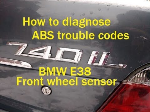 BMW e38 ABS code 21 front wheel speed sensor - YouTube