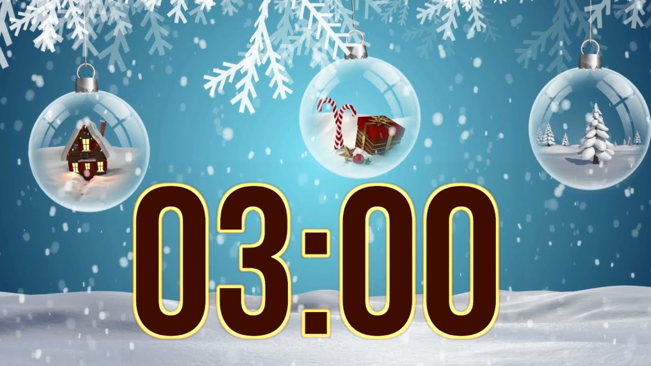 3 minute timer with christmas music and Alarm 🎵⏰ - YouTube