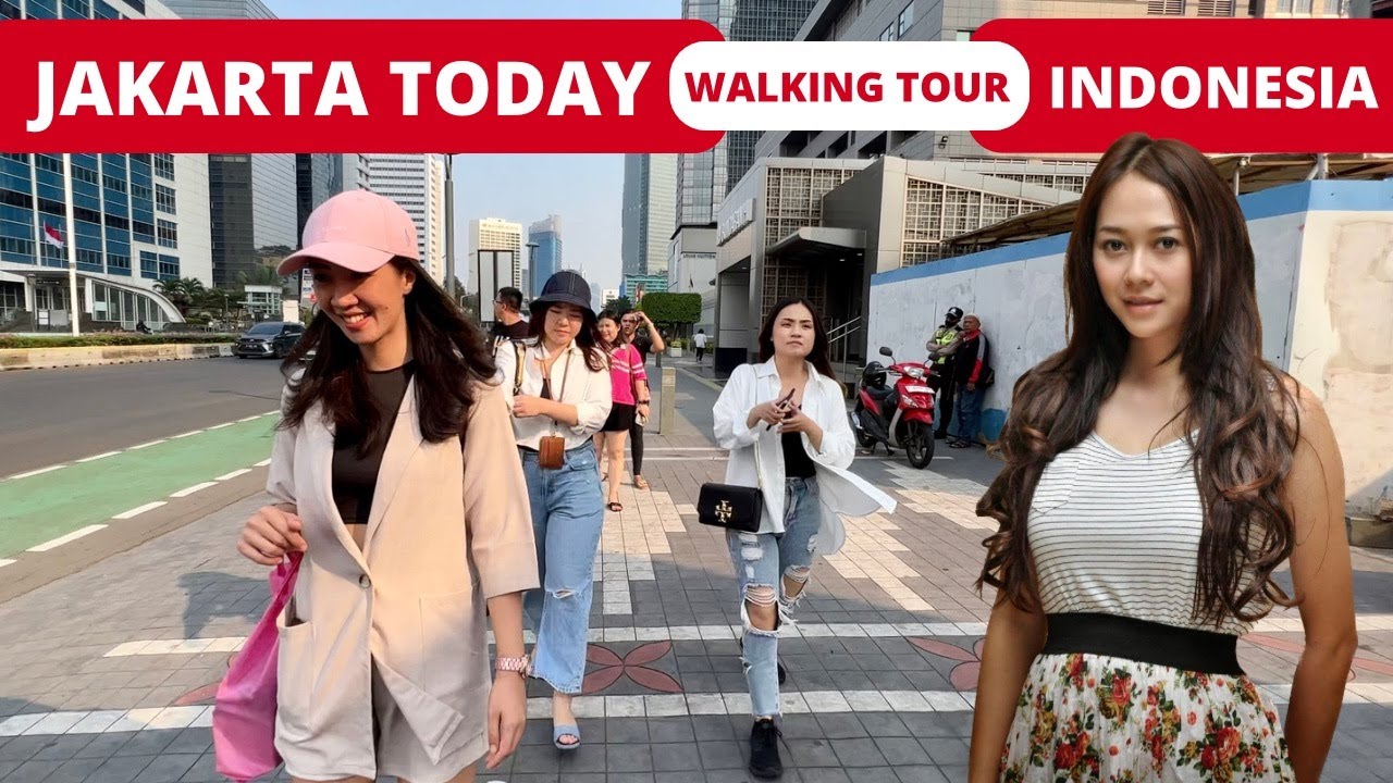 🇮🇩 INDONESIA JAKARTA city walk from hotel Ashley Tanah Abang to Jakarta MRT subway Bundaran HI ...