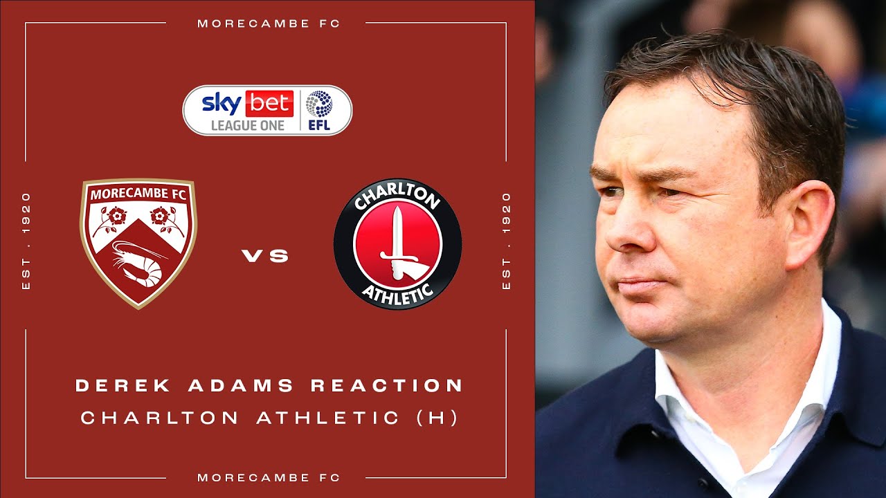 Derek Adams Reaction | Charlton Athletic (H) - YouTube