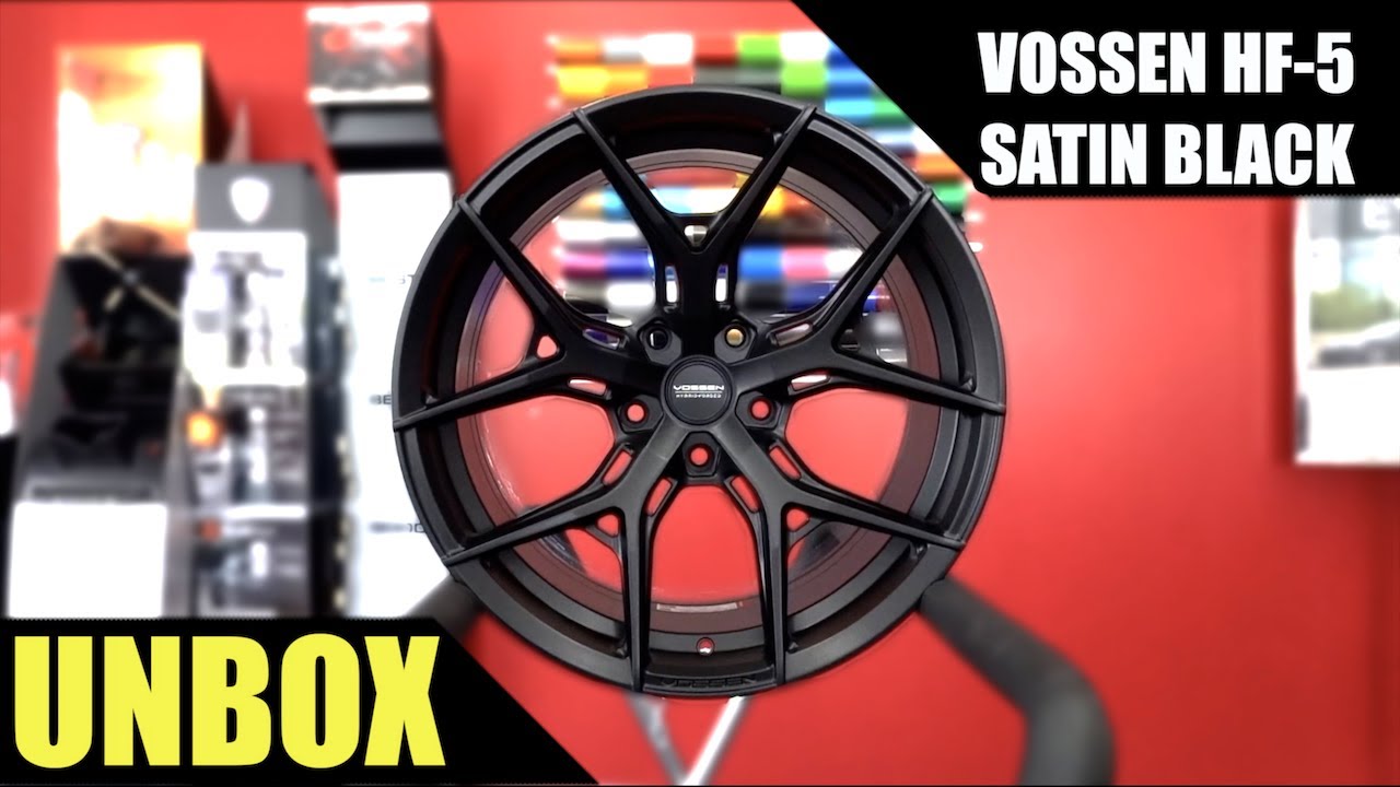 Vossen Wheels: HF-5 Satin Black Unboxing - YouTube