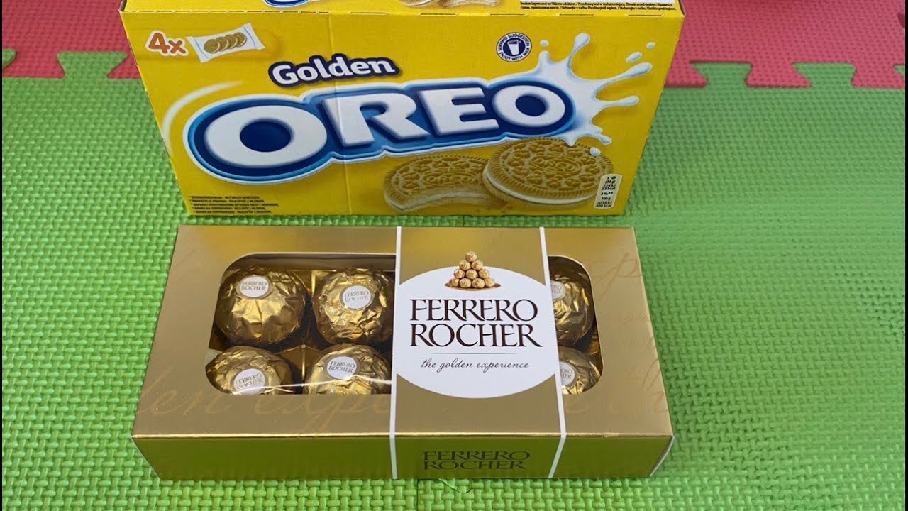 Ferrero Rocher chocolate unboxing & Unboxing Golden Oreo Sandwich ...