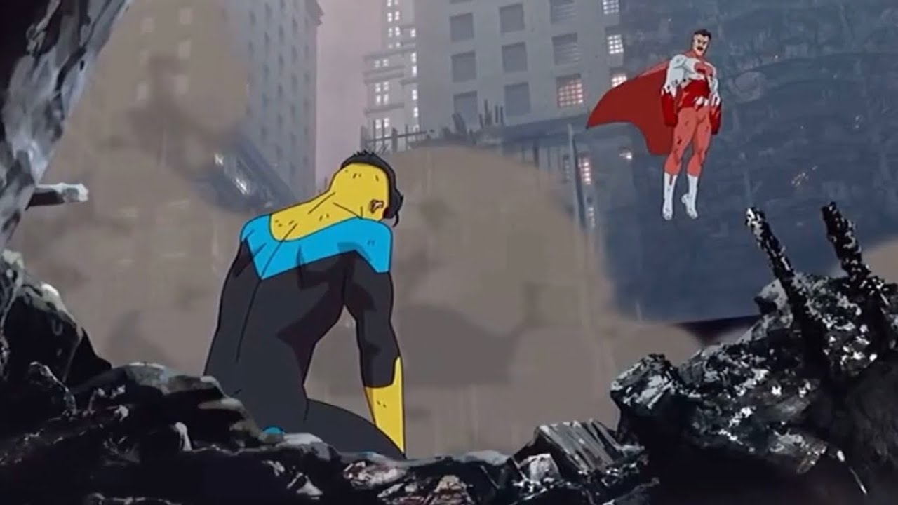 Omni-Man vs Invincible City Fight-Season 1 Episode 8[Part 3/5] - YouTube