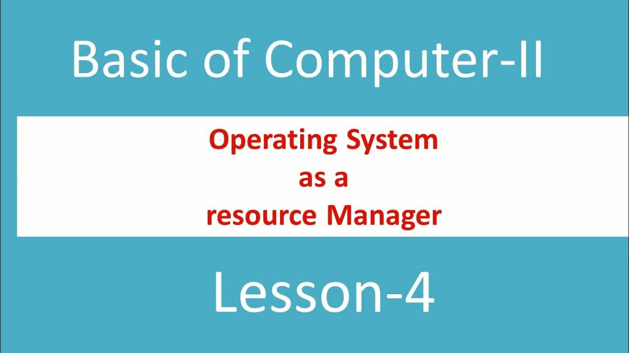os as a resource manager | operating system as a resource manager ...