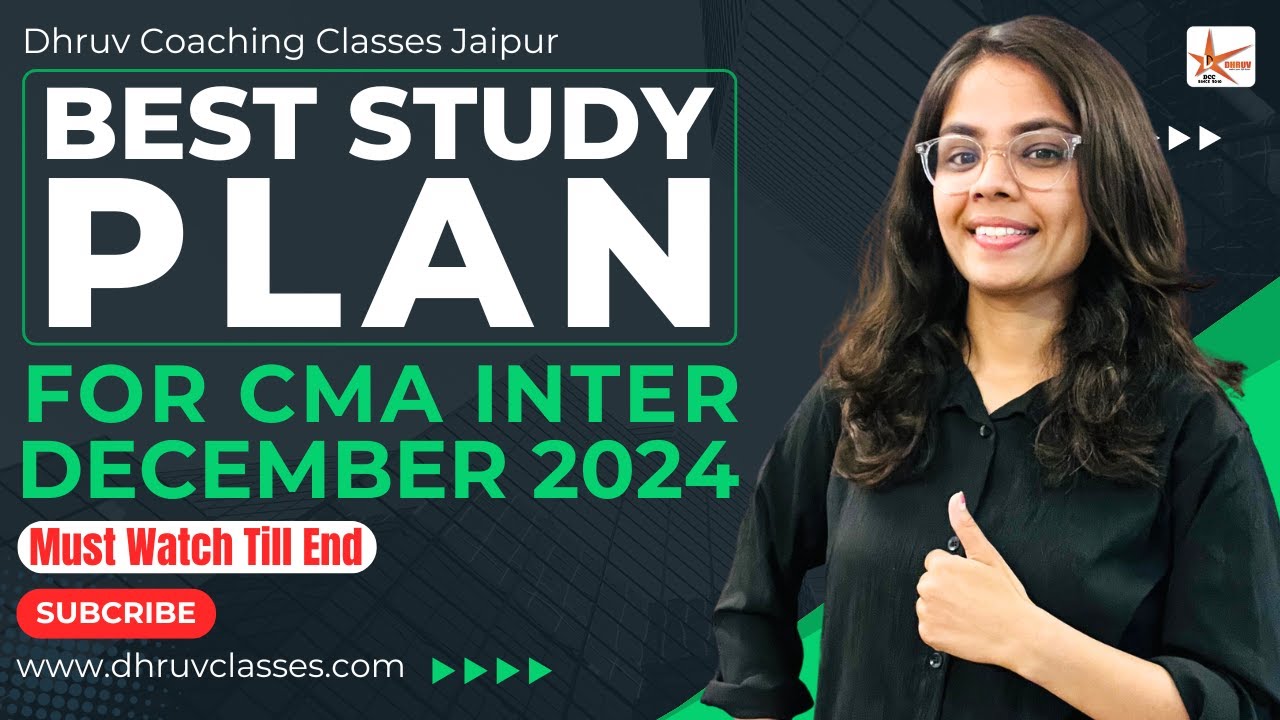 Detailed Study Plan CMA Inter December 2024// watch till end - YouTube