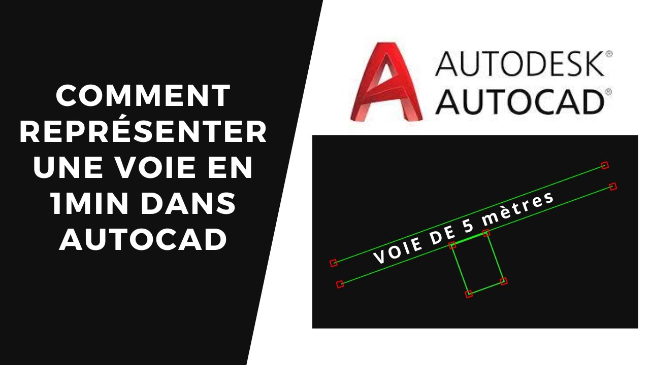 Comment représenter une voie en 1min dans Autocad - YouTube