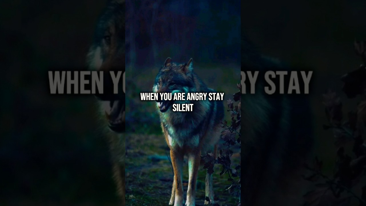 When Youre Angry Stay Silent Motivational Quote Lone Wolf