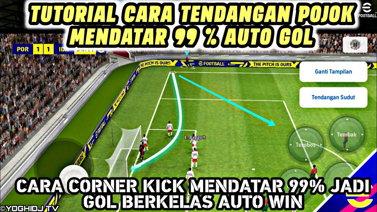 TUTORIAL CORNER KICK MENDATAR 99% AUTO GOL INDAH DI EFOOTBALL 2023 MOBILE - YouTube