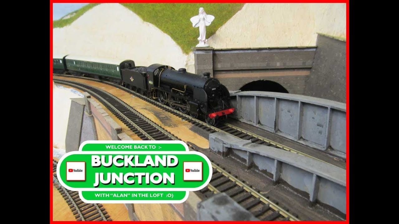 Running session model trains and layout viaduct update to Buckland ...