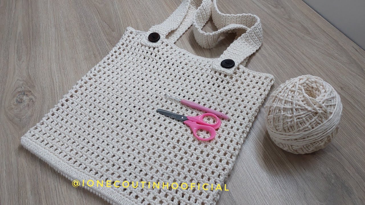 BOLSA DE CROCHÊ ECO BAG SIMPLES FÁCIL PASSO A PASSO - YouTube