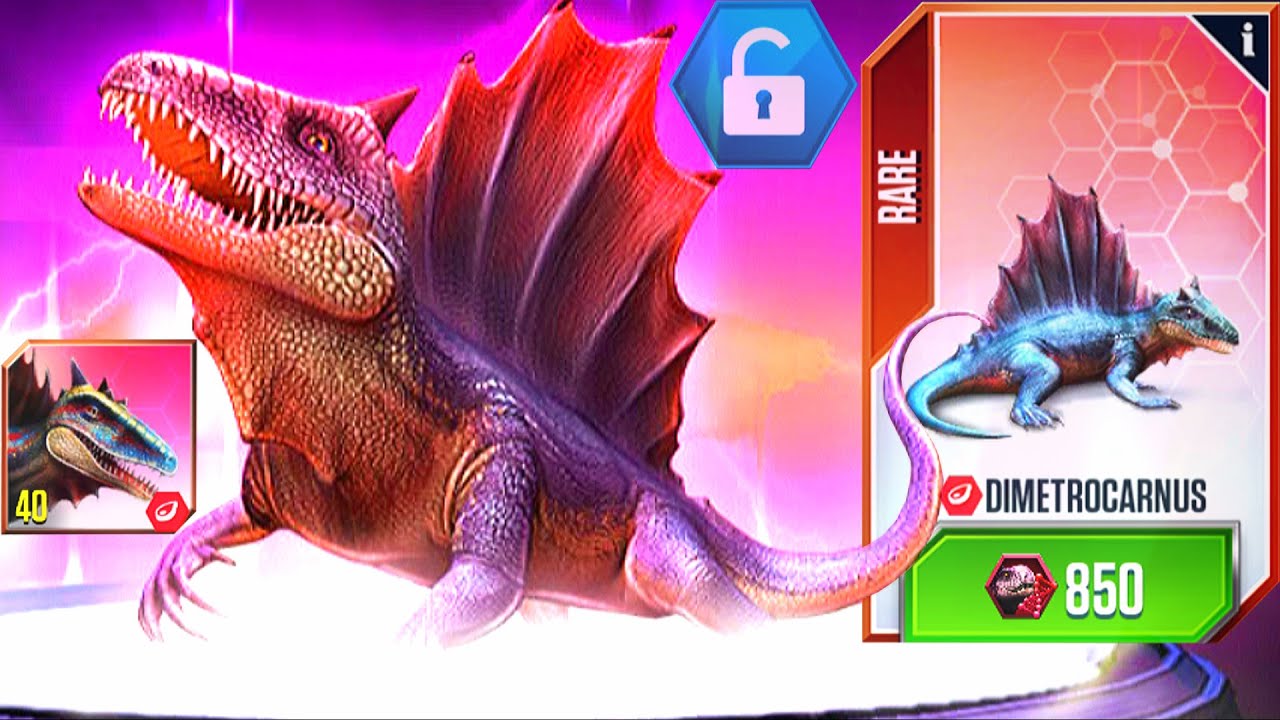 NEW SUPERHYBRIDS DIMETROCARNUS MAX LV 40 | JURASSIC WORLD THE GAME ...