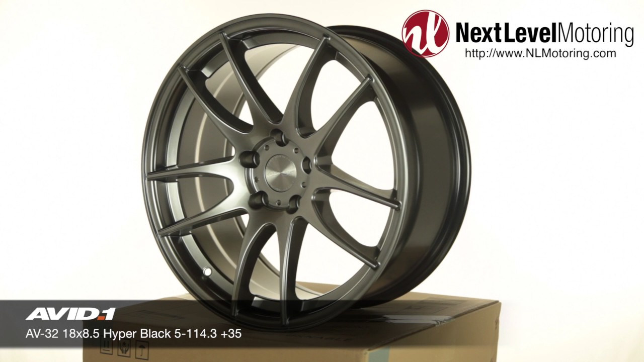 NLMotoring.com 360: Avid.1 AV-32 18x8.5 Hyper Black 5-114.3 [+35mm ...