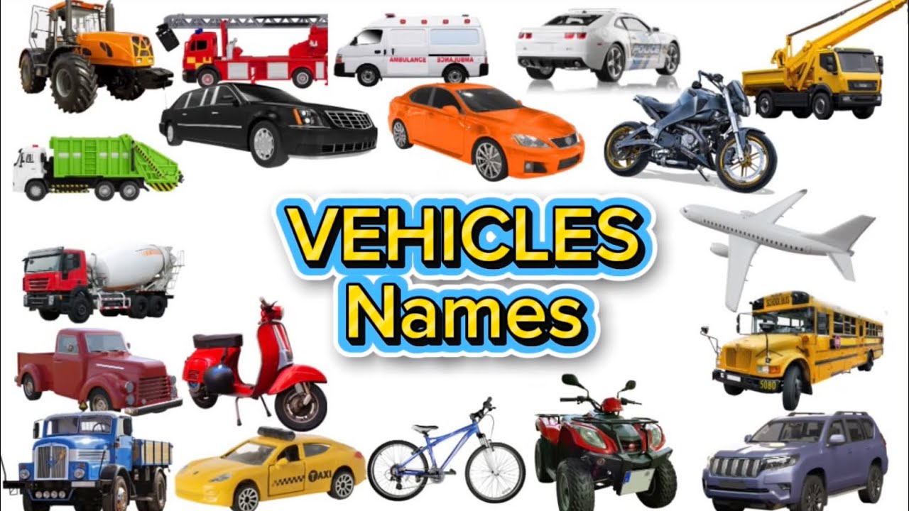 🚗 Learn Vehicle Names for Kids | Fun & Educational!/ Vehicles ...