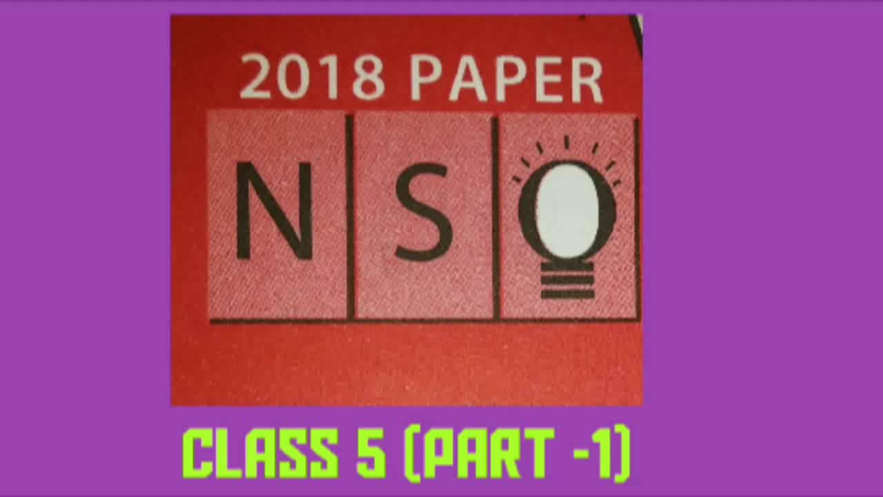 NSO| National Science Olympiad class 5 previous year question paper ...
