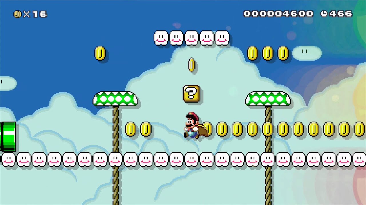Mario Maker: Friendly Mushroom Platforms - YouTube