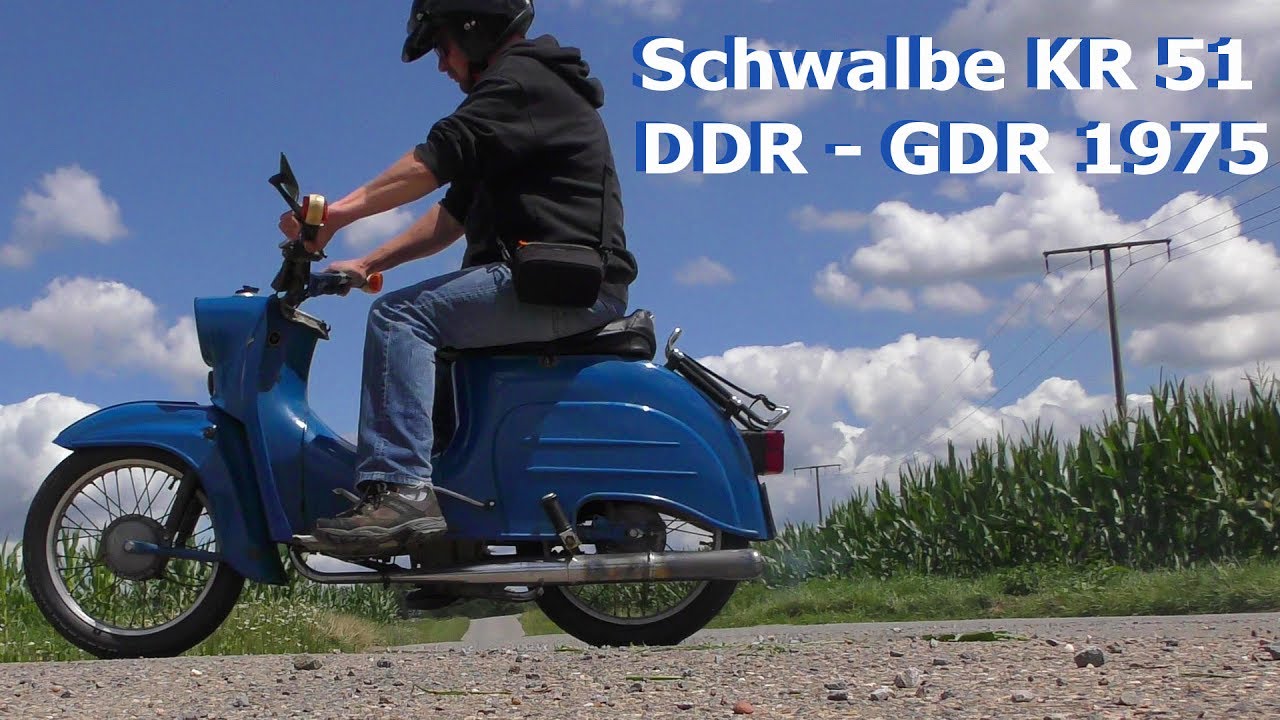 DDR Simson SCHWALBE Roller KR51 1975 - Ausflug - Ride with a historic ...