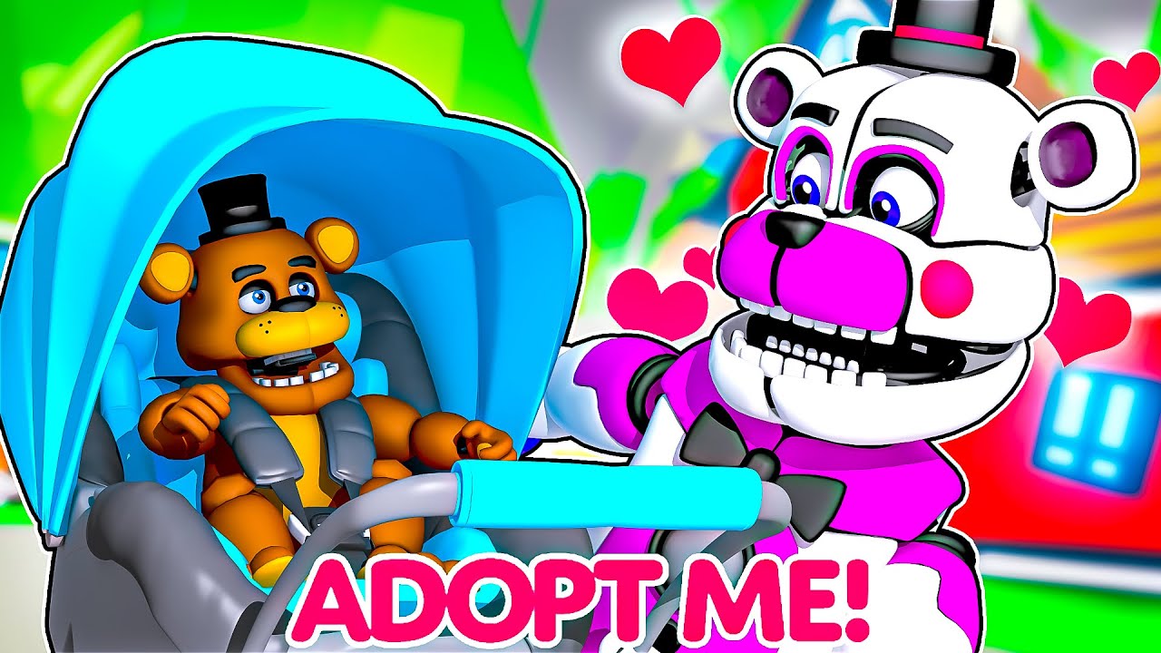 Funtime Freddy ADOPTS Freddy Fazbear in ADOPT ME ROBLOX - YouTube