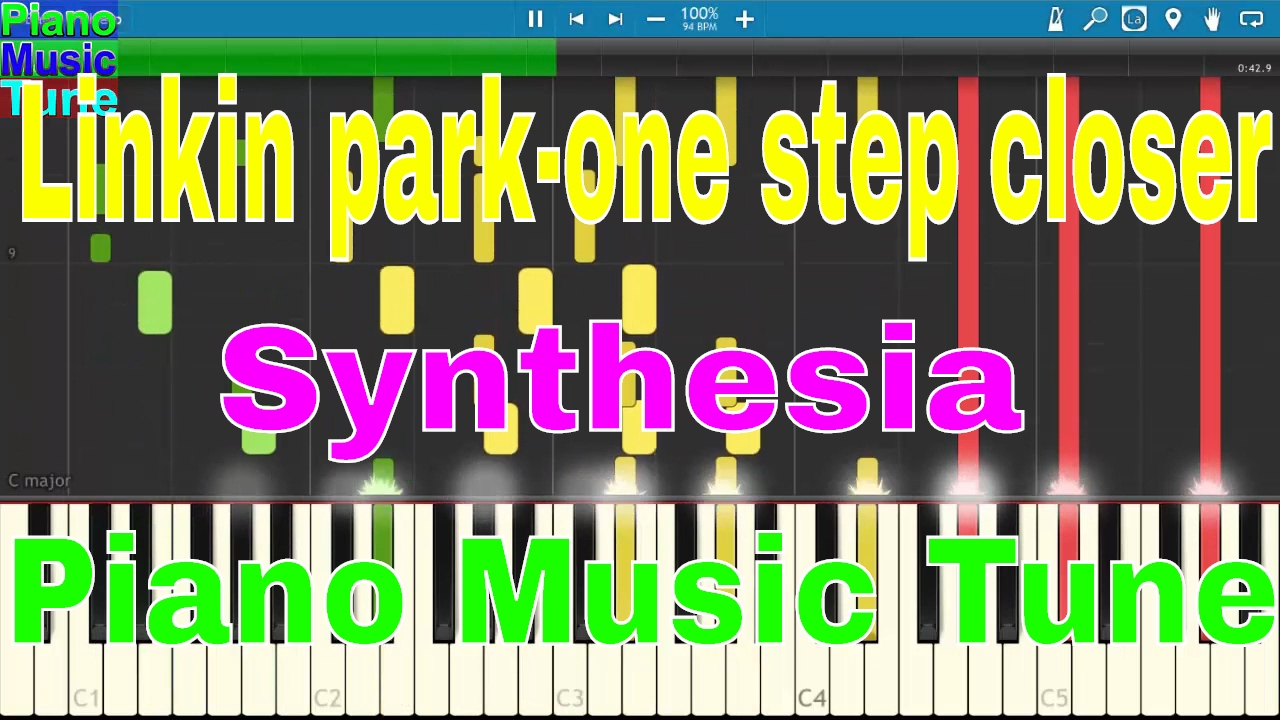 [MIDI Synthesia] Piano Music Tune | Linkin park-one step closer_Black ...