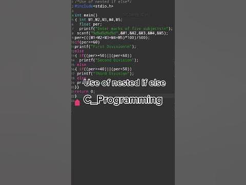 Use of nested if else and OR operator #programming #coding #cprogramming #ytshorts - YouTube