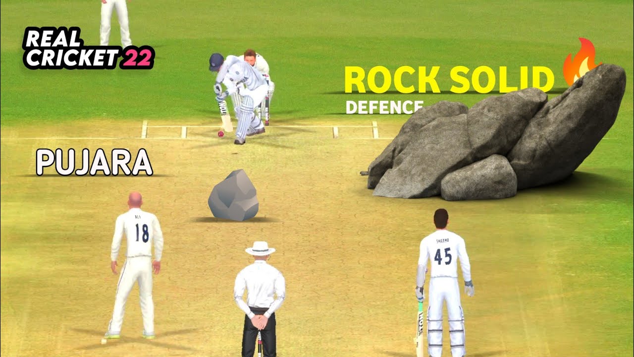 Rock Solid defence from Pujara in test match 🪨 Real Cricket 22 🔥 - YouTube
