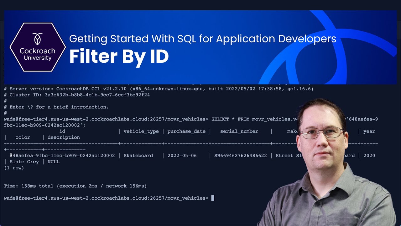 Filter By ID - Getting Started With SQL for Application Developers ...
