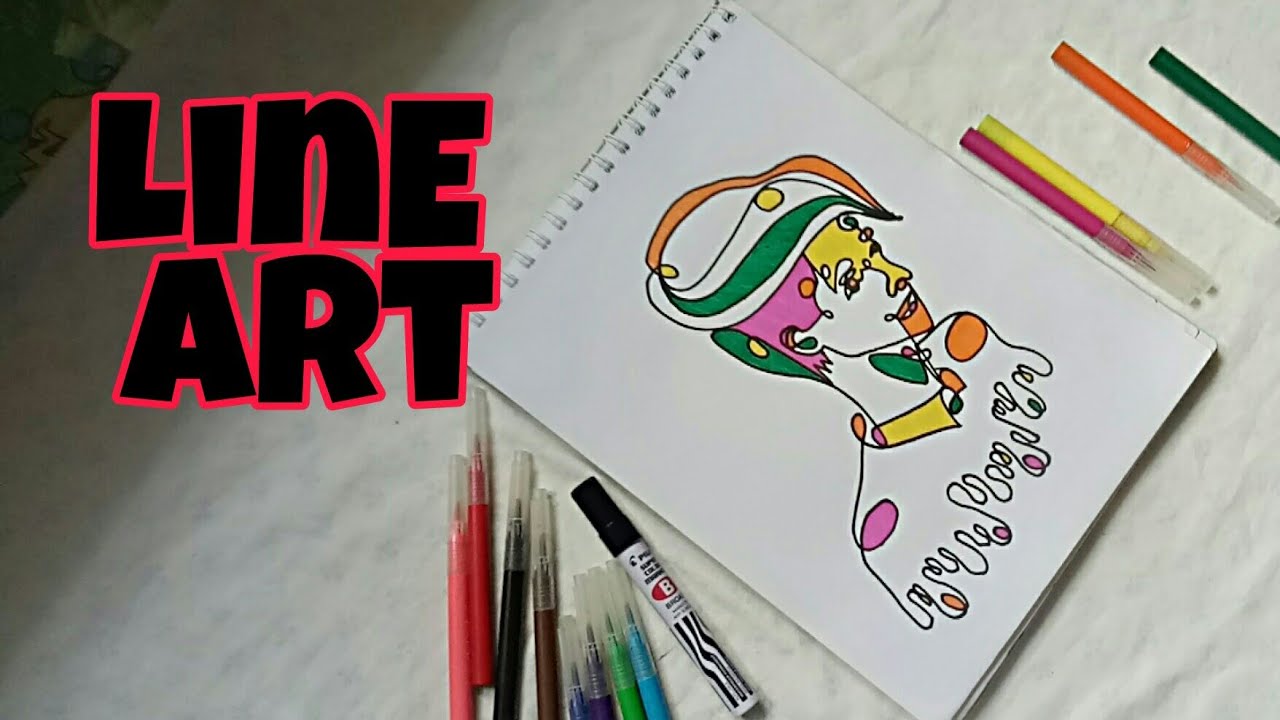 Line Art with Colors - YouTube