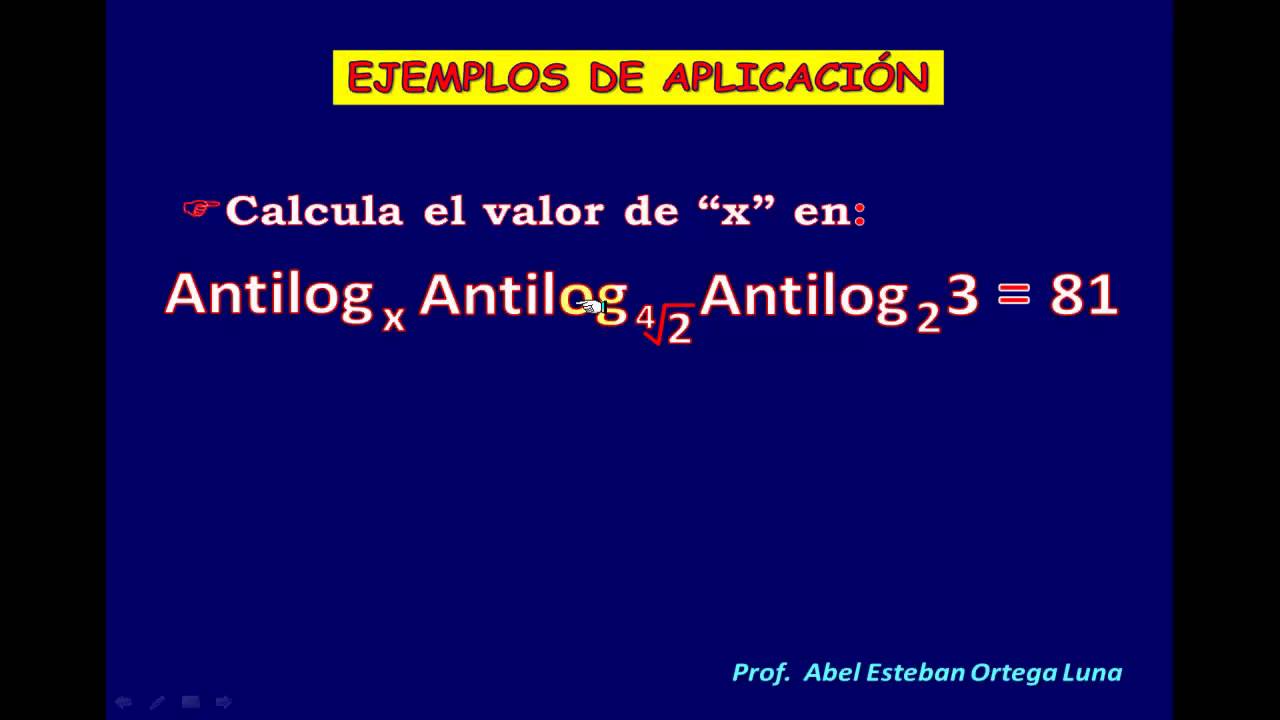 EL ANTILOGARITMO - YouTube