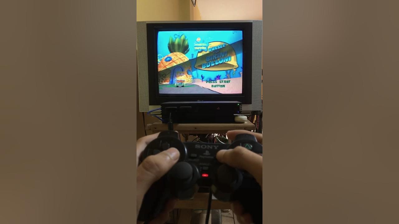 Bob Esponja Bikini Bottom in Playstation 2 / TV CRT Lg flatron gameplay #retrogaming #ps2 #retro ...
