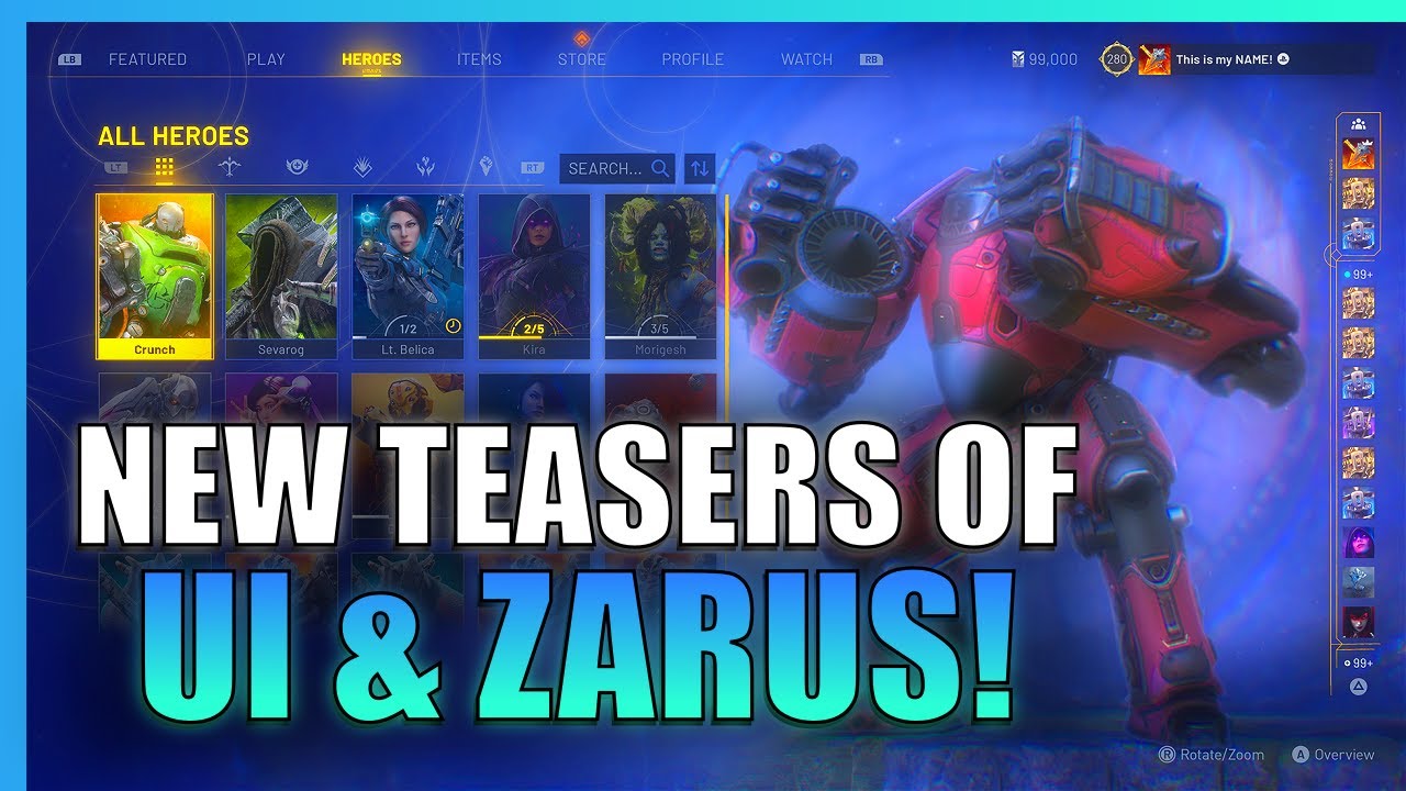 A SNEAK PEEK at the NEW UI and LIZARD, who is now known as ZARUS ...