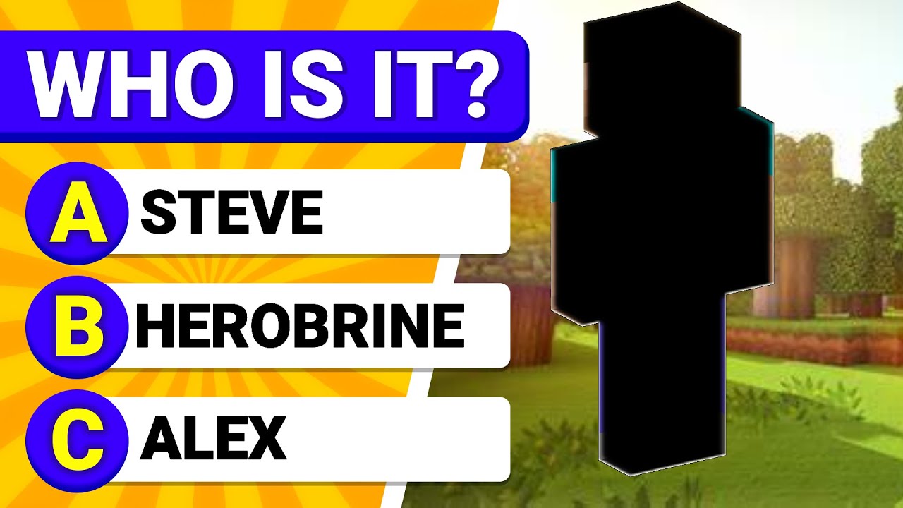 Guess The Minecraft Character? Minecraft Quiz Challenge - YouTube