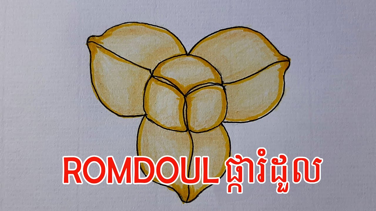 How to Draw Romdoul Flower Step by Step | ផ្ការំដួល | National Flower # ...