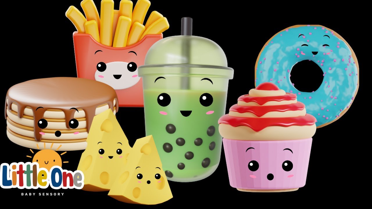 CUTE Animation food -Dancing veggies -Dancing fruits- - Baby Sensory ...
